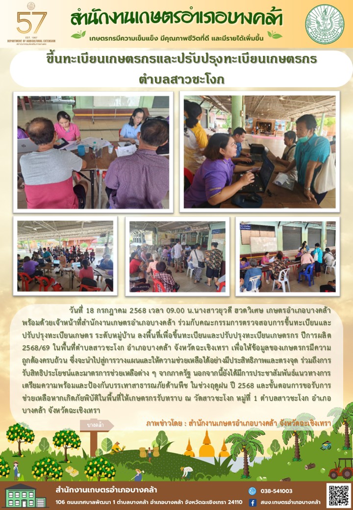 ติดตามการดำเนินงานของกลุ่มวิสาหกิจชุมชนสตรีแปรรูปผลไม้อำเภอบางคล้า ...